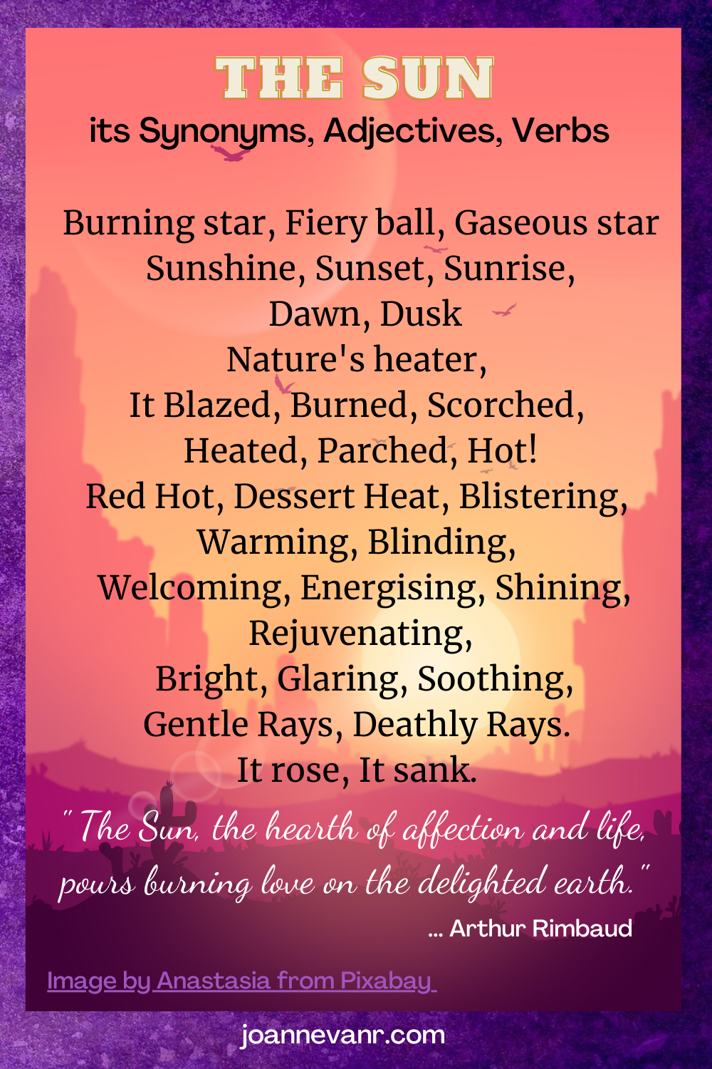 The Sun, Rain, Wind and Clouds - Joanne Van R